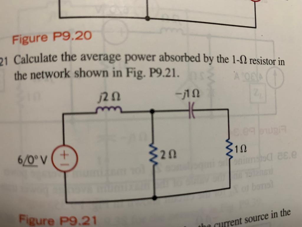 Solved Figure py. 2u 1 Calculate the average power absorbed | Chegg.com