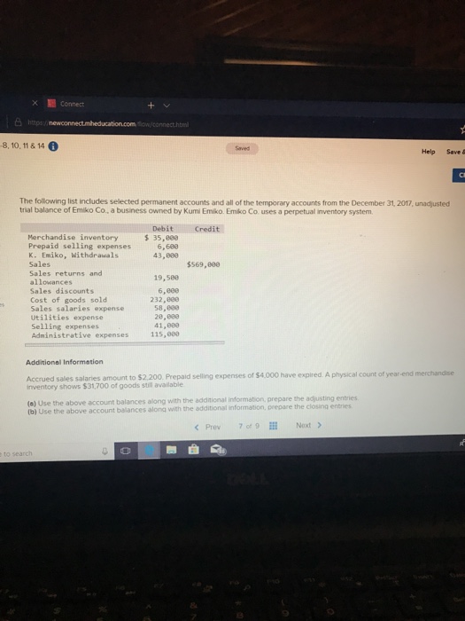 Solved Connect 8,10, 11&14 Saved Help Save & The following | Chegg.com