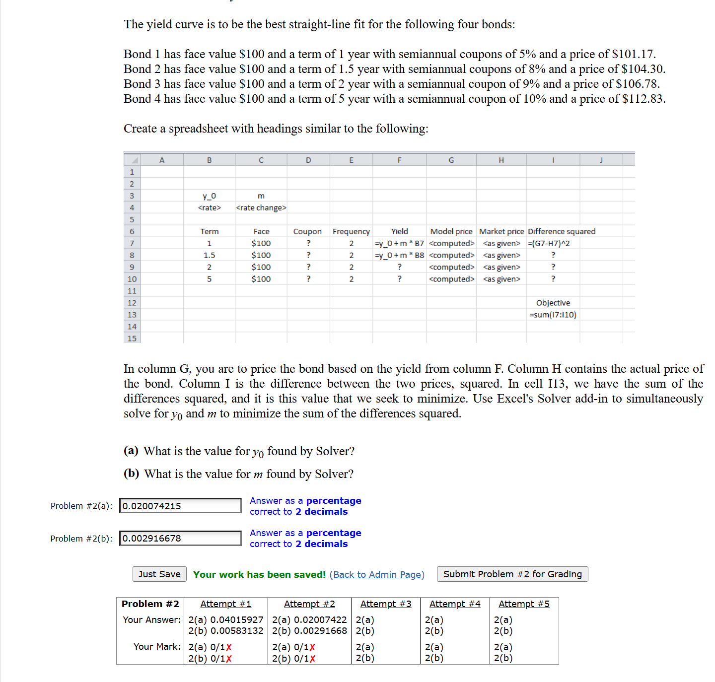 Excel's Solver utility can also find an optimum | Chegg.com