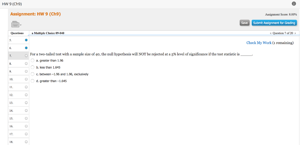 Solved HW 9 (Ch9) Assignment: HW 9 (Ch9) Assignment Score: | Chegg.com