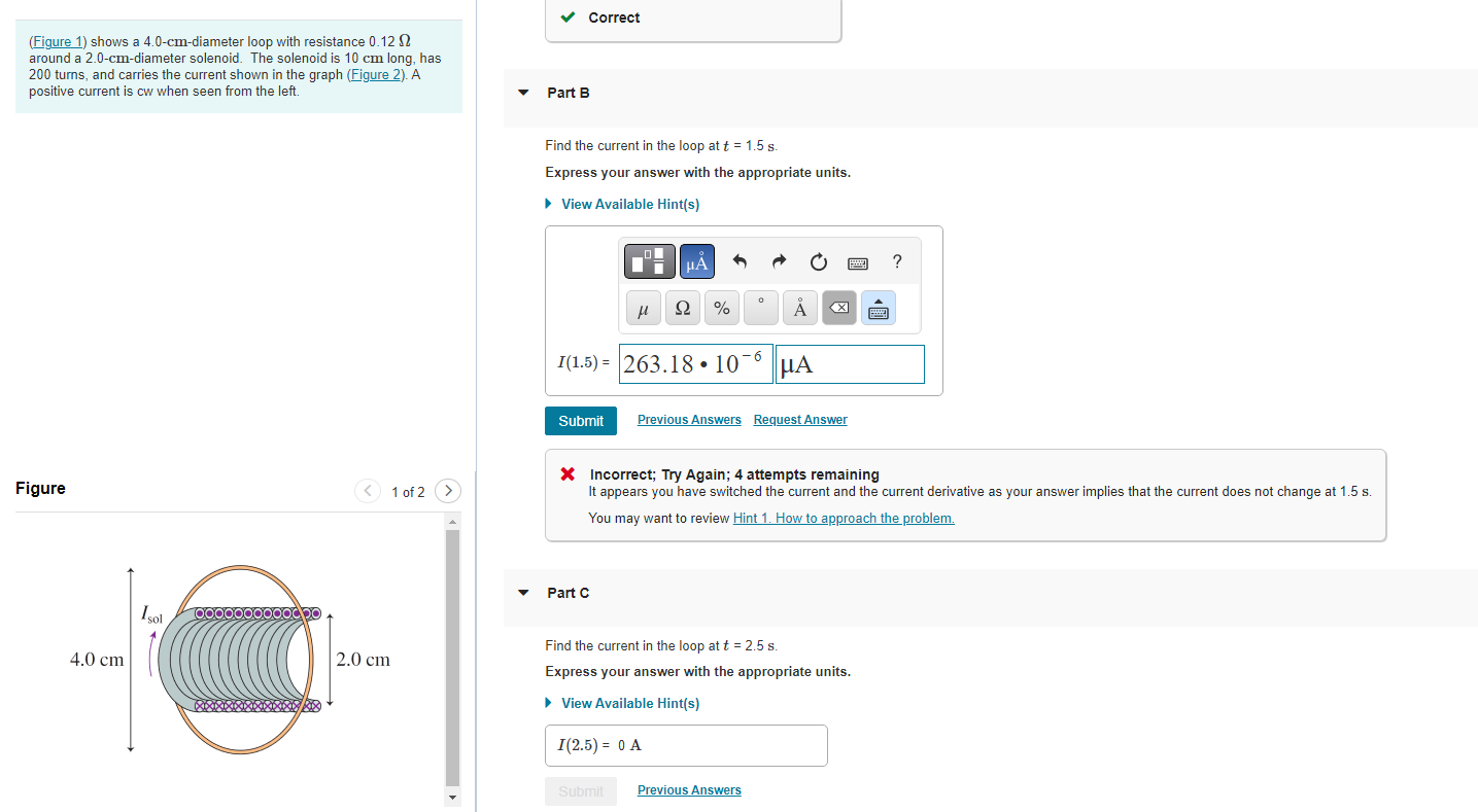 Solved (Figure 1) shows a 4.0-cm-diameter loop with | Chegg.com