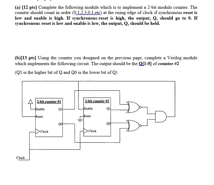 Need Solution Using Verilog Only Part B Part A 