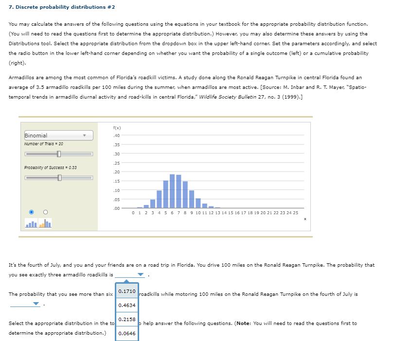Solved 7. Discrete probability distributions #2 You may | Chegg.com