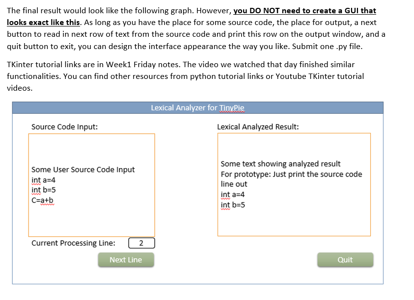 Solved In this homework, you will use TKinter library in | Chegg.com