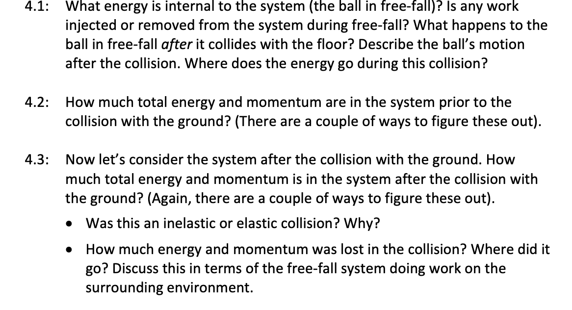 Solved you are asked to consider free-fall experiments | Chegg.com