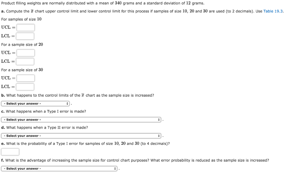 Solved A process sampled 20 times with a sample of size 7 | Chegg.com