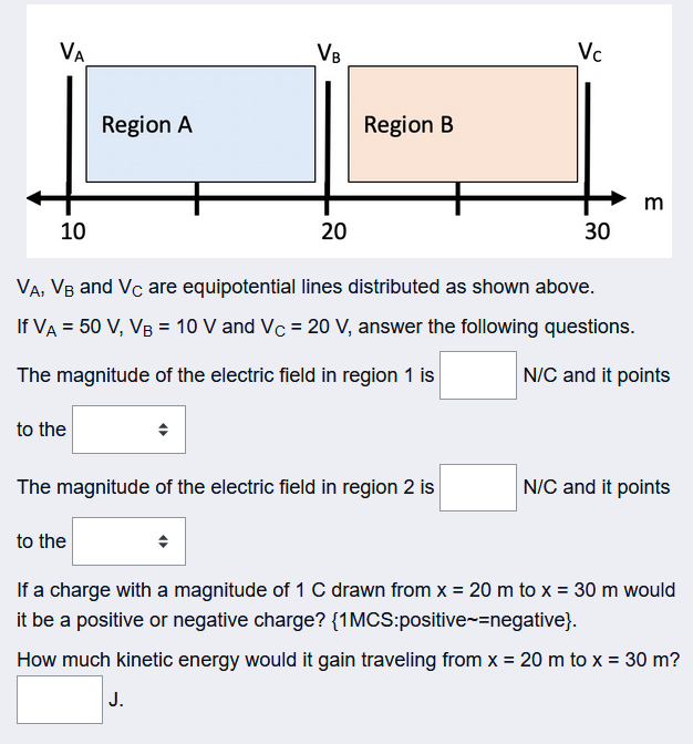 Solved VA VB Vc Region A Region B m 10 20 30 VA, VB and Vc | Chegg.com