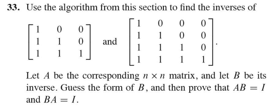 Solved 33. Use the algorithm from this section to find the | Chegg.com