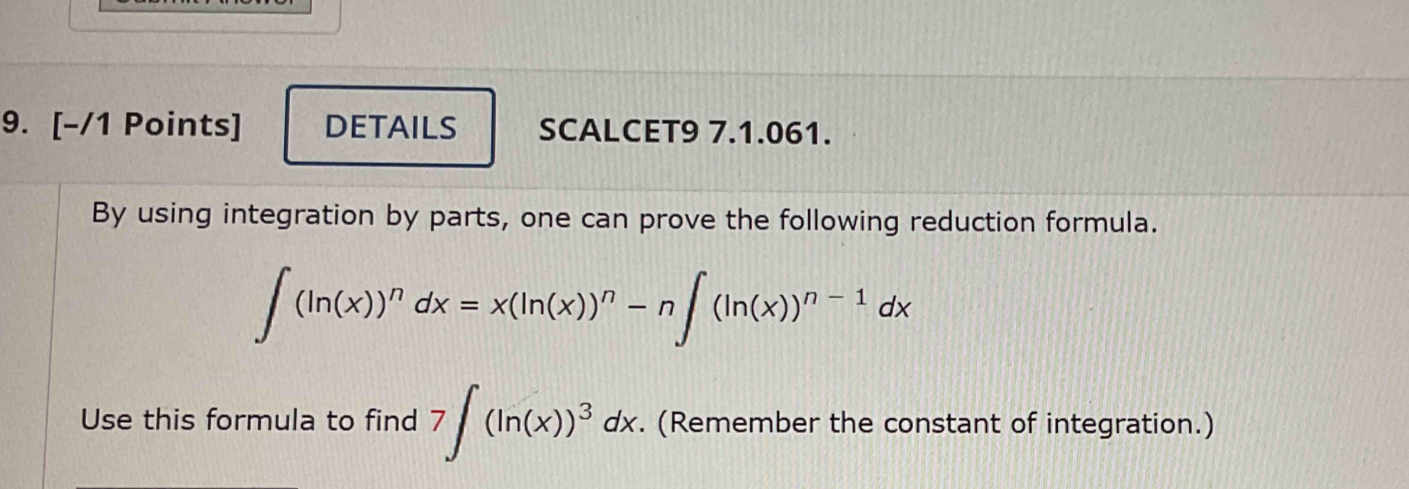 Solved ∫﻿﻿By using integration by parts, one can prove the | Chegg.com
