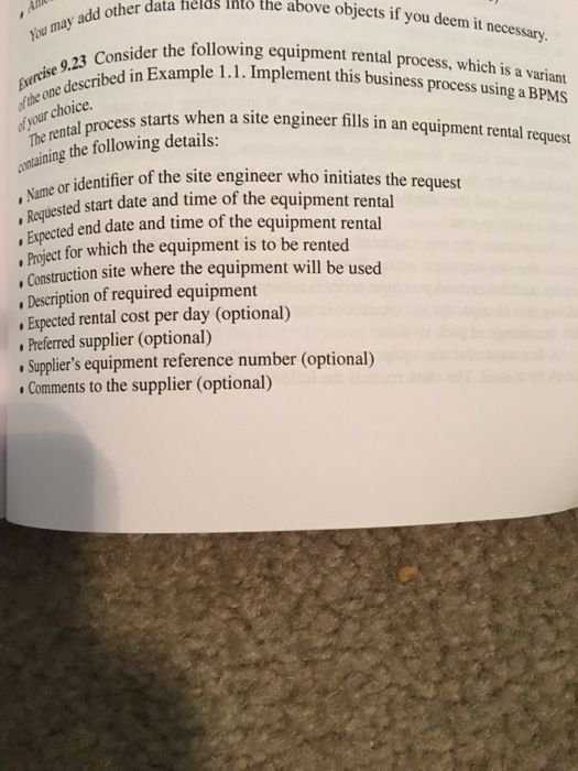 Consider the following equipment rental process, | Chegg.com