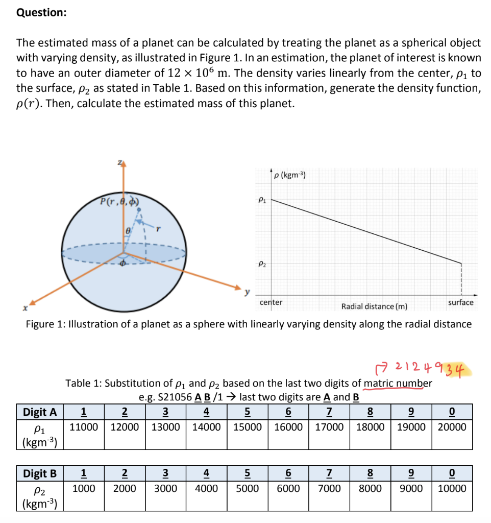 Solved Question: The estimated mass of a planet can be | Chegg.com