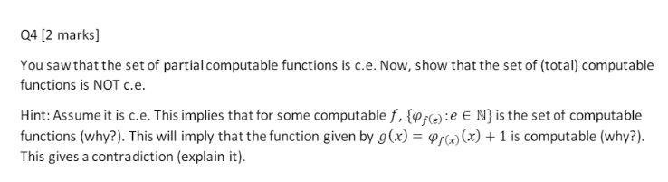 Q4 [2 marks] You saw that the set of partial | Chegg.com