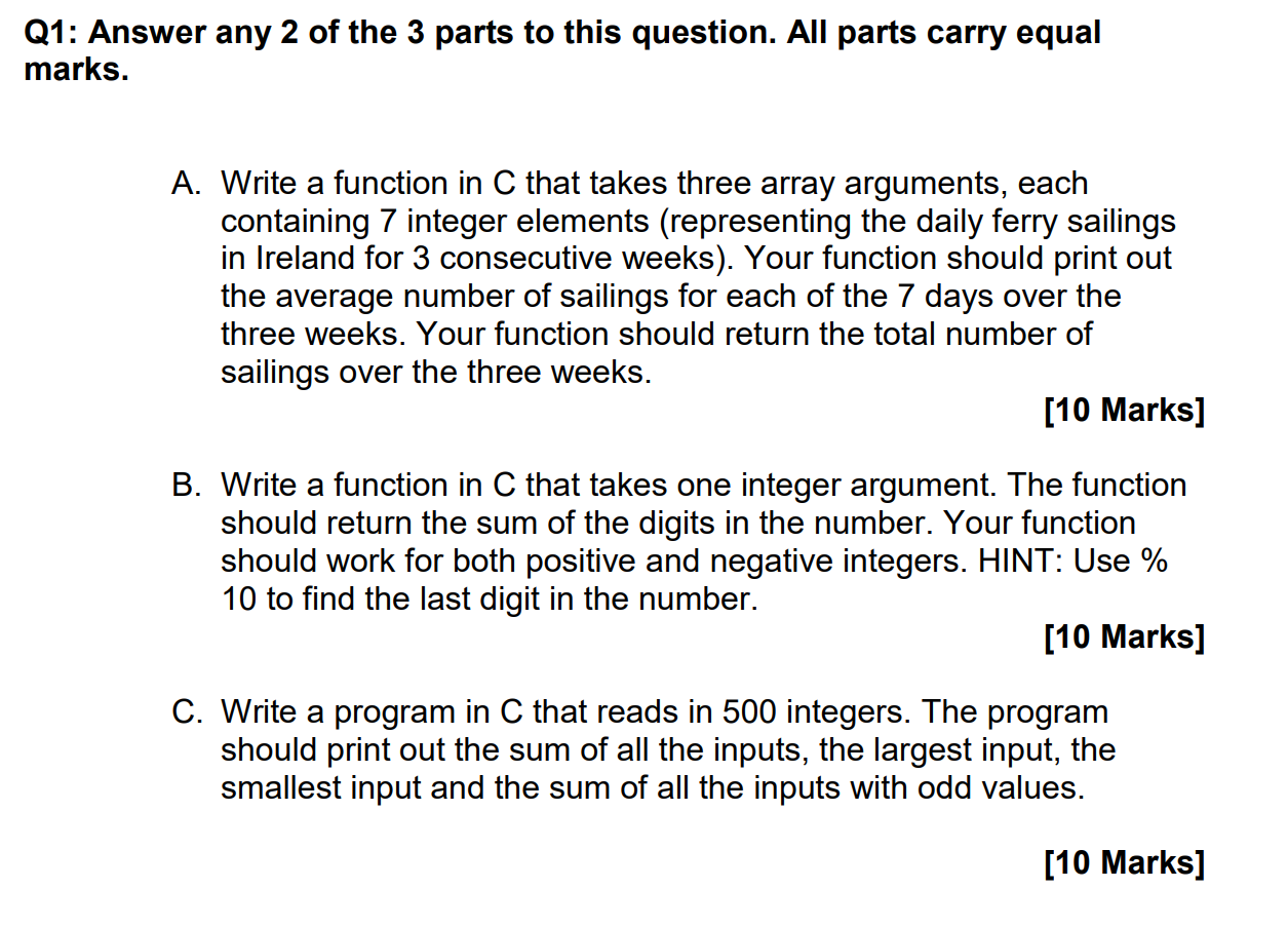 Solved Could I Get Help With A And C Please Q1 Answer An