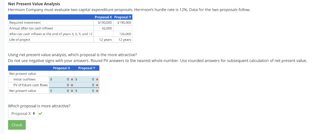 Solved Net Present Value Analysis Hermson Company must | Chegg.com