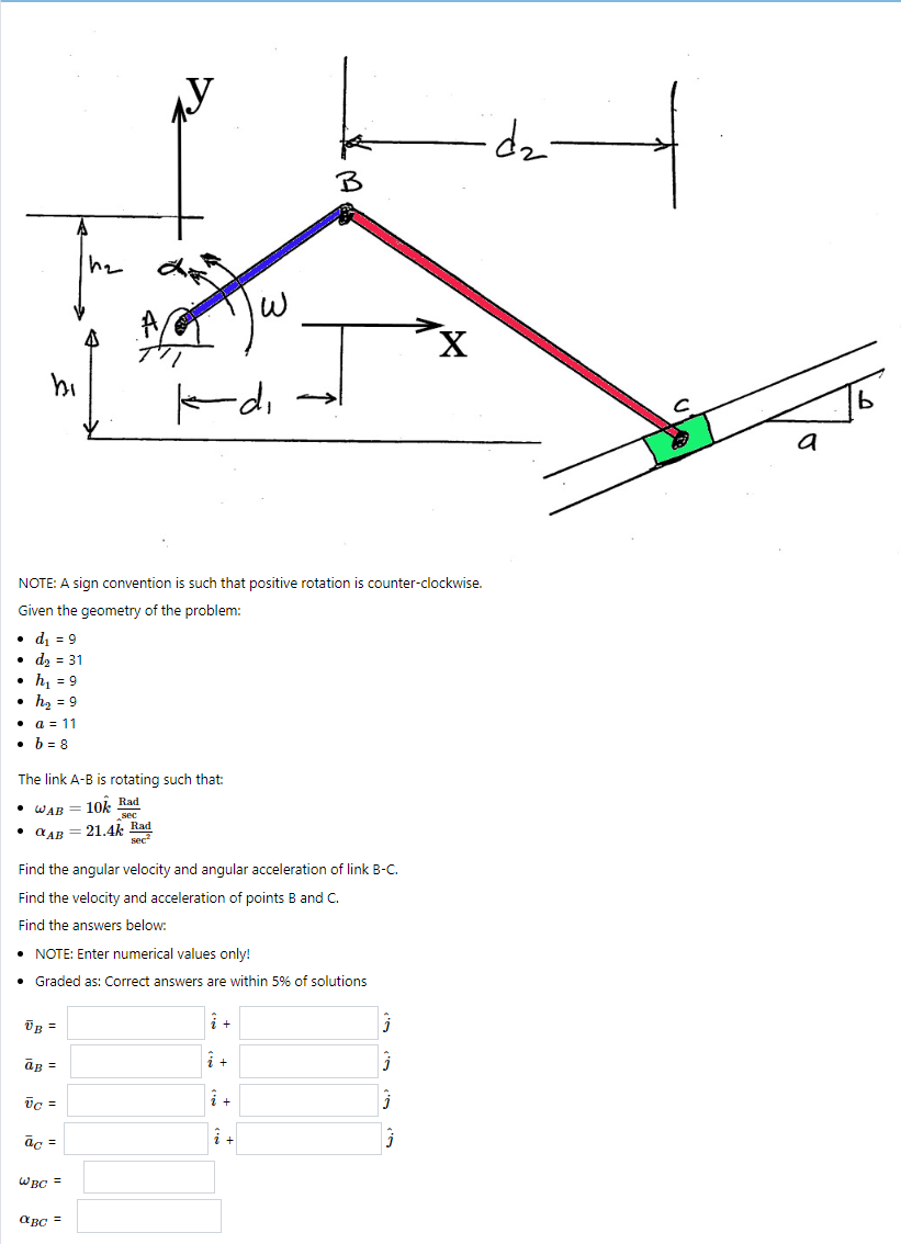 Solved h₂ â + -di NOTE: A sign convention is such that | Chegg.com