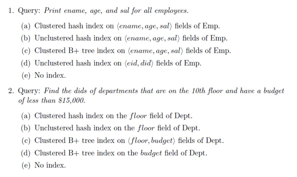 Solved 2. (Exercise 8.11) Consider the following relations: | Chegg.com