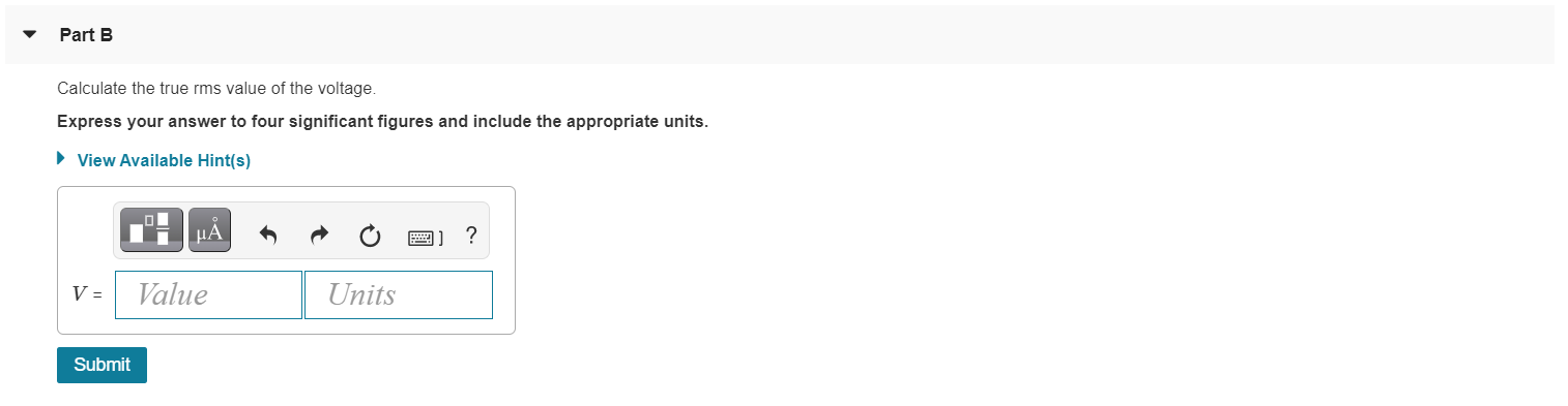 Solved Figure 1 of 1 Vm Vm/4 t 1/4 1/2 31/4 -Vm/4 - Vm | Chegg.com