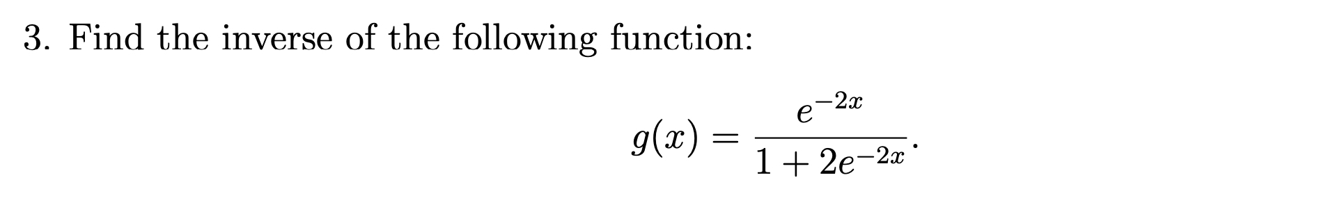 Solved Find the inverse of the following | Chegg.com