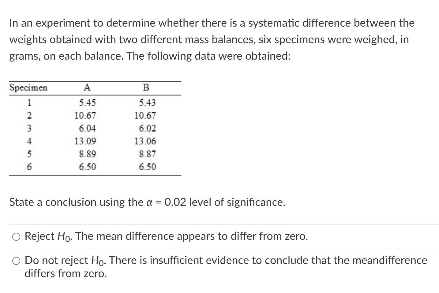 Solved In an experiment to determine whether there is a | Chegg.com