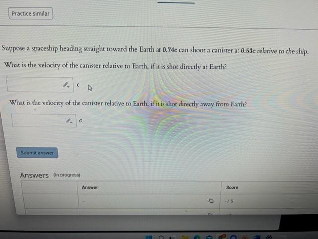 Solved Practice Similar Suppose A Spaceship Heading Straight