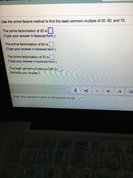 Solved Use the prime factors method to find the least common | Chegg.com