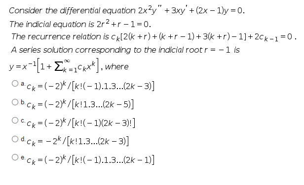 Solved Consider the differential equation | Chegg.com