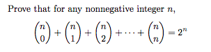 Solved Prove that for any nonnegative integer n, (*) + ()+ | Chegg.com