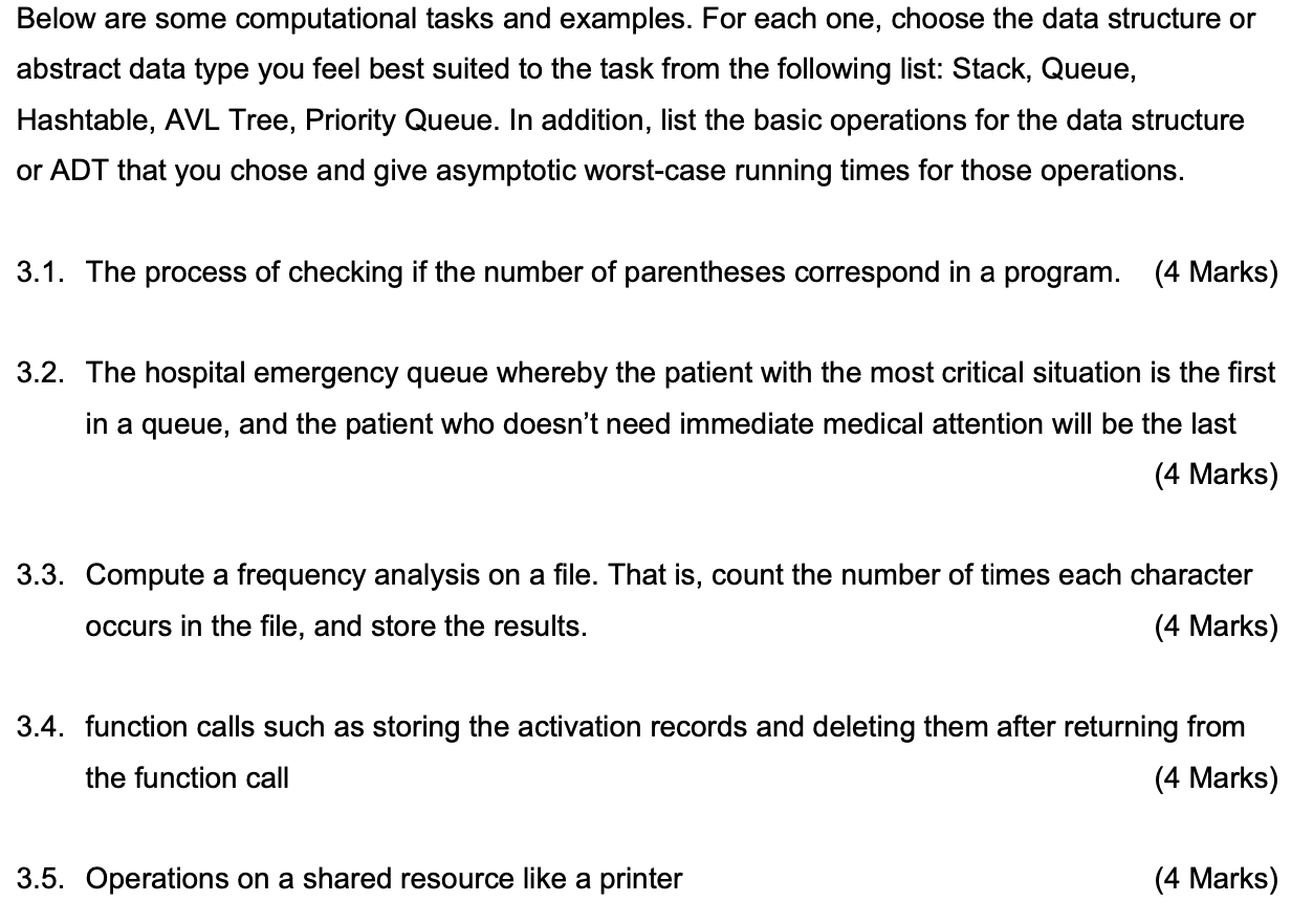 Solved Below are some computational tasks and examples. For | Chegg.com