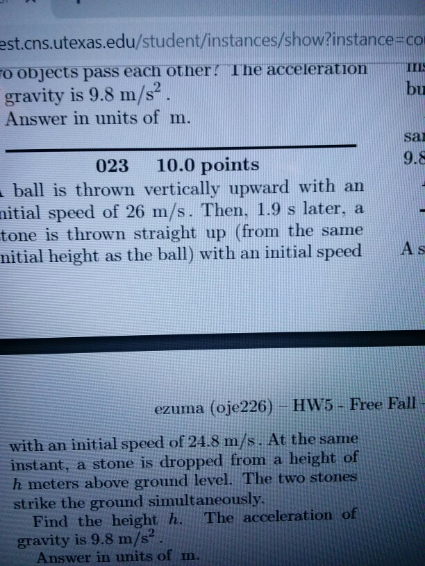 Solved est.cns.utexas.edu/student/instances/show?instance-co | Chegg.com