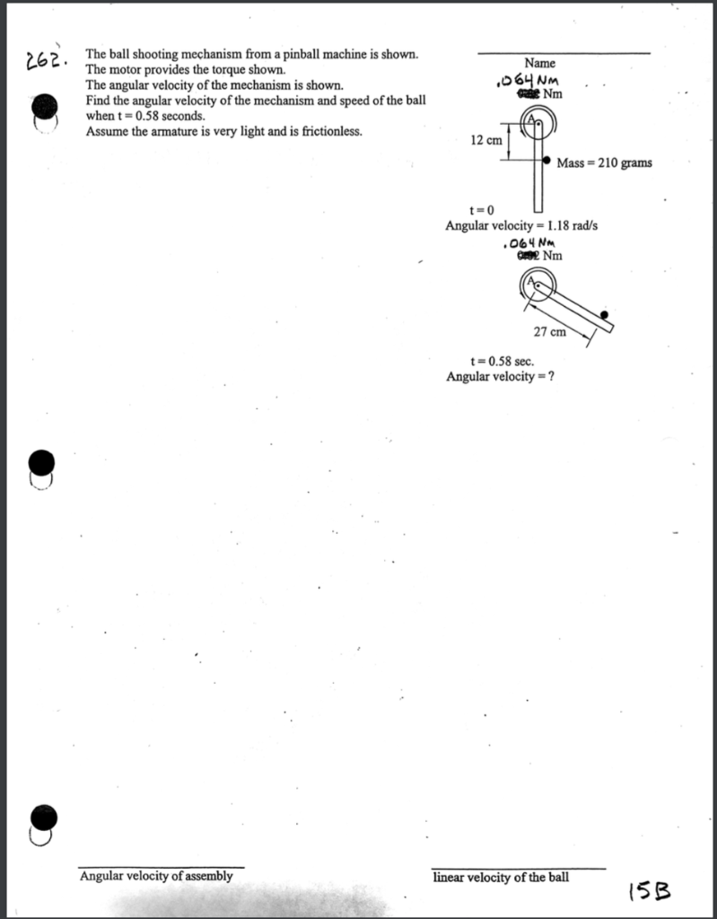 Solved The ball shooting mechanism from a pinball machine is | Chegg.com