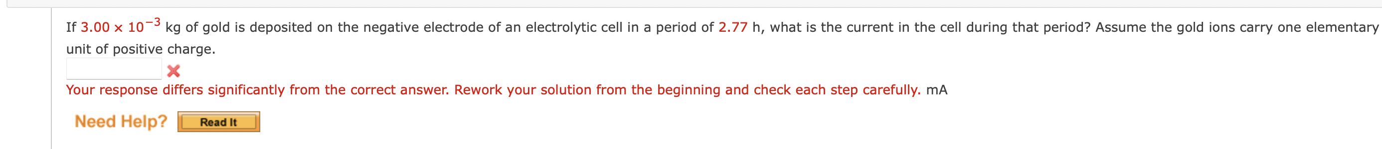 Solved unit of positive charge.xYour response differs | Chegg.com
