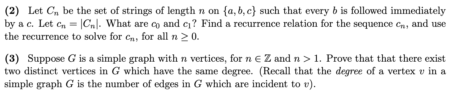 Solved Could you help me with two problems? I need the | Chegg.com