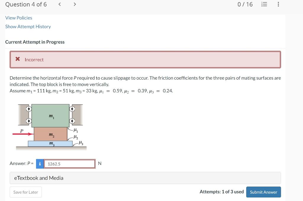Solved Current Attempt in Progress Determine the horizontal | Chegg.com
