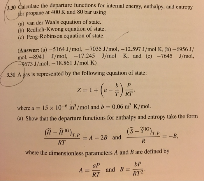 Solved 3.30 Calculate the departure functions for internal | Chegg.com