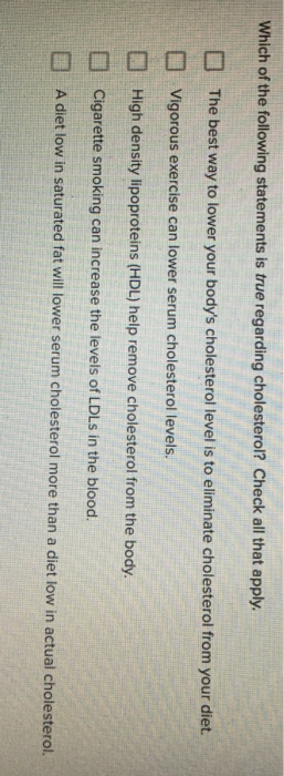 Solved Which of the following statements is true regarding | Chegg.com