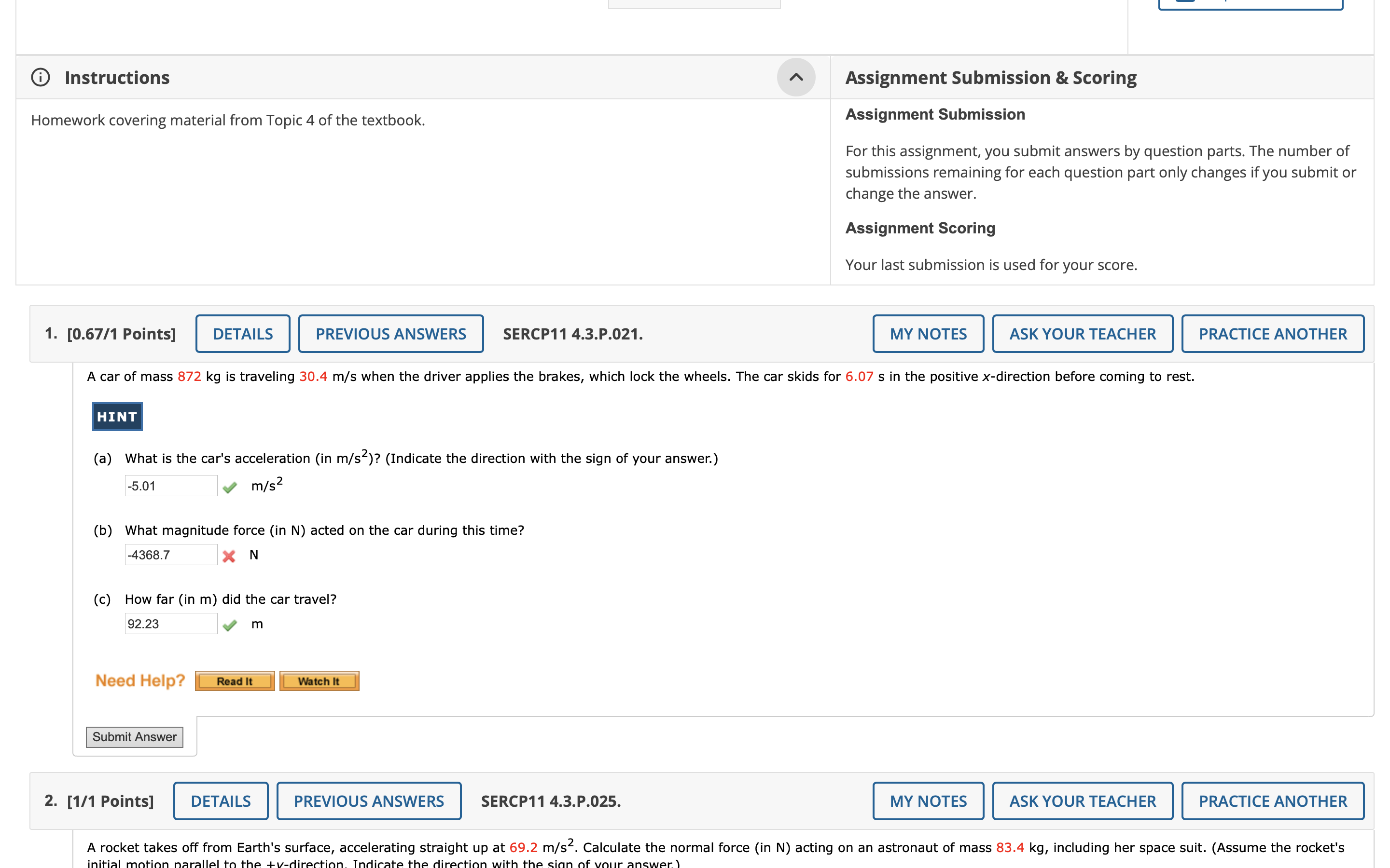 Solved (i) Instructions Assignment Submission \& Scoring | Chegg.com