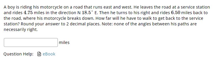 Solved A boy is riding his motorcycle on a road that runs | Chegg.com