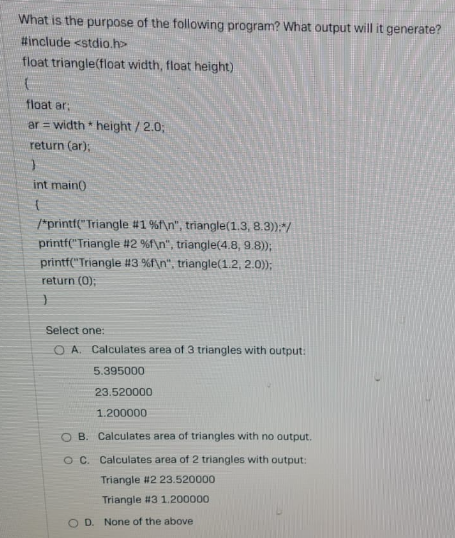 Solved What is the purpose of the following program? What | Chegg.com