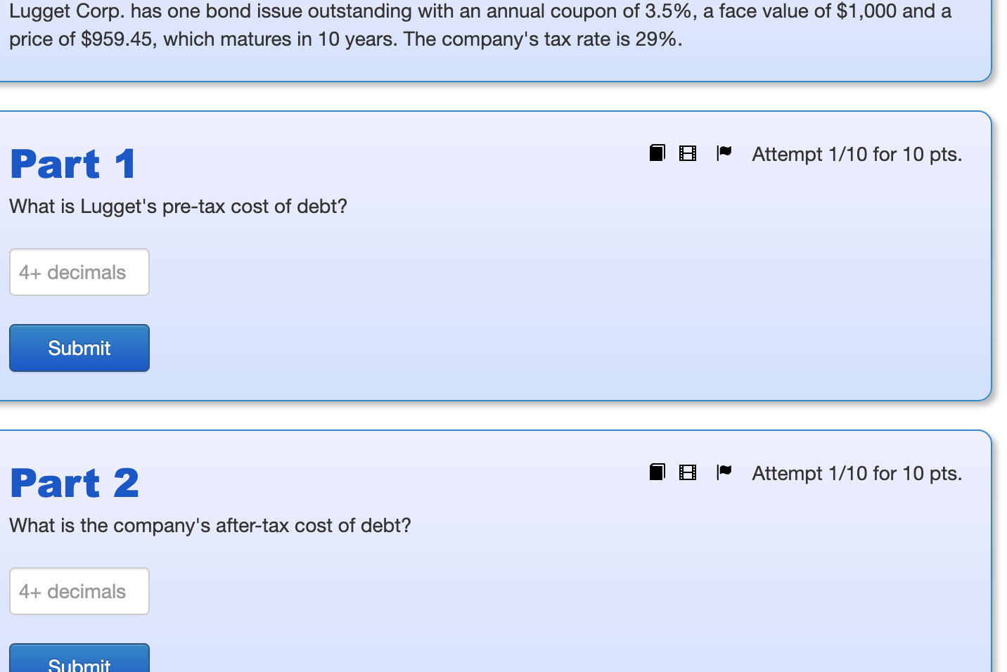 Solved Lugget Corp. has one bond issue outstanding with an | Chegg.com