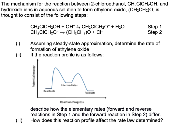 Solved The mechanism for the reaction between | Chegg.com