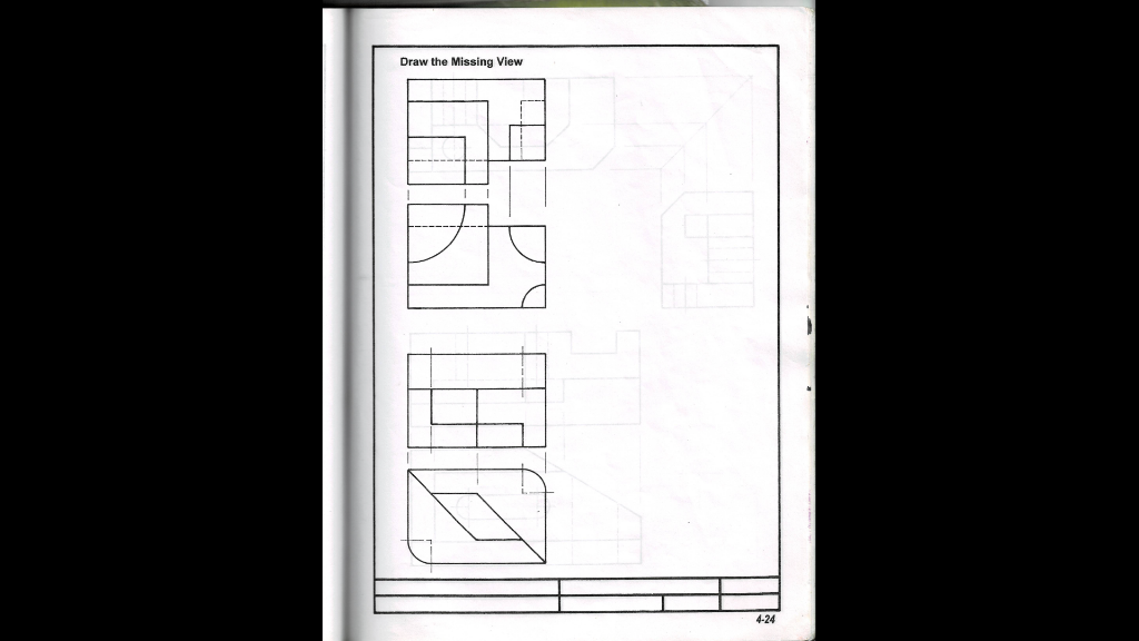 Solved Draw the Missing View 一日 4-24 Draw the Missing View | Chegg.com