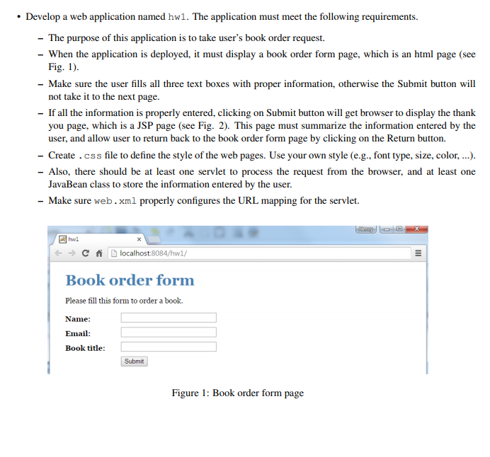 Solved • Develop a web application named hwl. The | Chegg.com