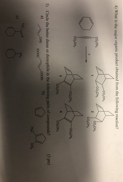 Solved 4) What is the major organic product obtained from | Chegg.com