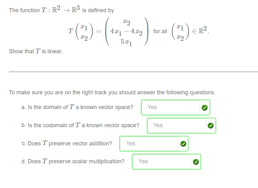 Solved The function T:R2→R3 is defined by | Chegg.com