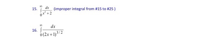 Solved integral_0 ^infinity dx/x^2 + 2 (improper integral) | Chegg.com