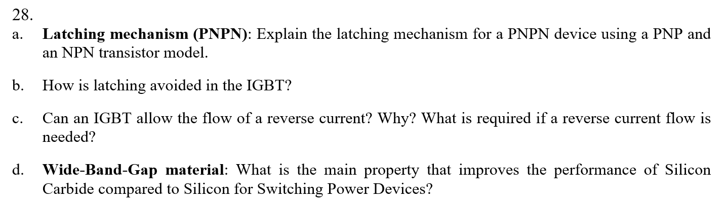 Solved a. Latching mechanism (PNPN): Explain the latching | Chegg.com