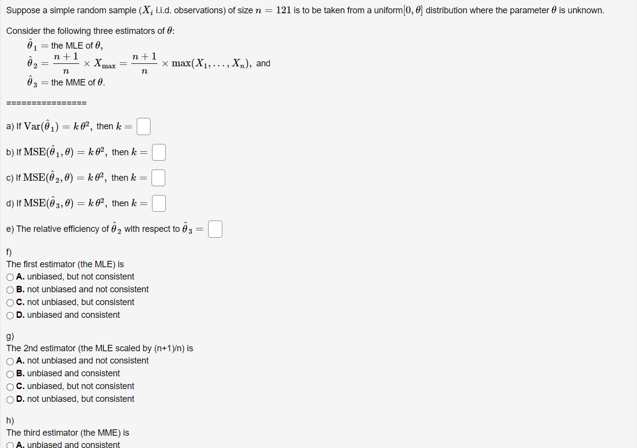 Solved Suppose a simple random sample ( Xi i.i.d. | Chegg.com