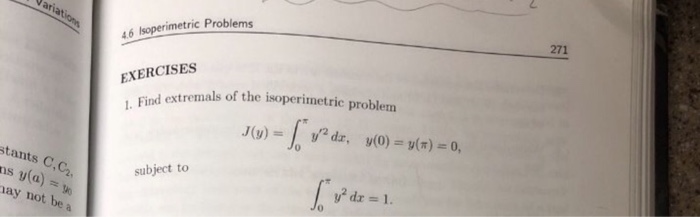 Solved 46 Isoperimetric Problems 271 EXERCISES Find | Chegg.com