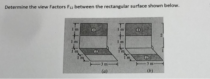 Solved Determine the view Factors F12 between the | Chegg.com