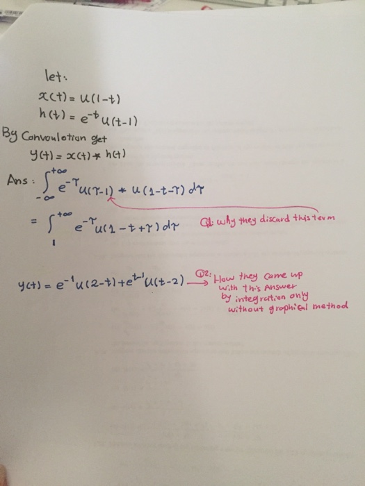 Solved Let: x(t) = u(1 - t) h(t) = e^-t u(t - 1) By | Chegg.com